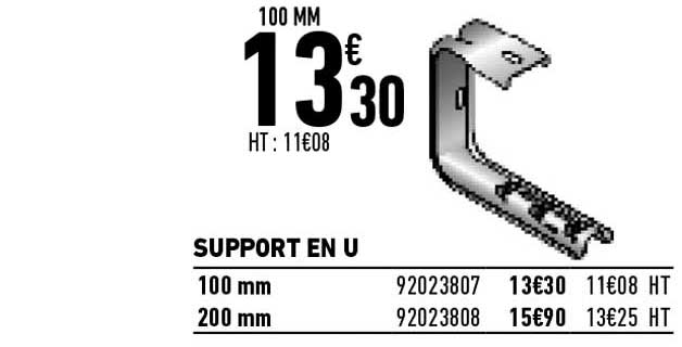 Promo Support En U chez Brico Cash - iCatalogue.fr