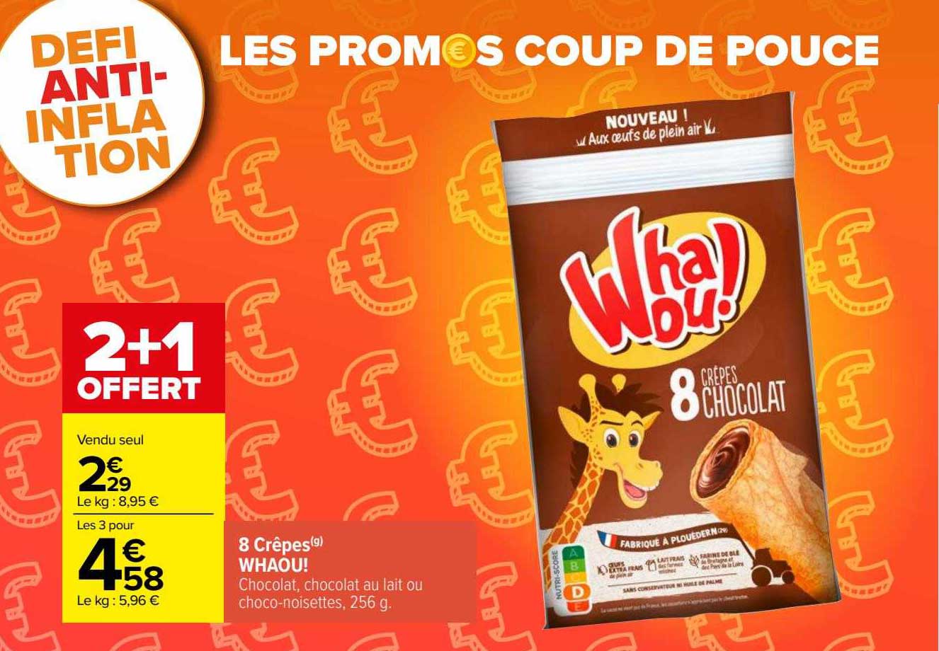 Offre Crêpes Chocolat "whaou!" chez E Leclerc