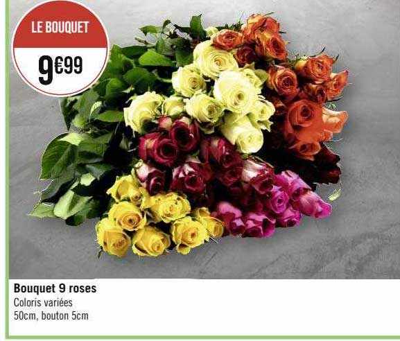 Promo Bouquet 9 Roses chez Géant Casino - iCatalogue.fr
