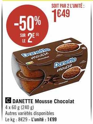 Promo Danette Mousse Chocolat chez Casino Supermarchés - iCatalogue.fr