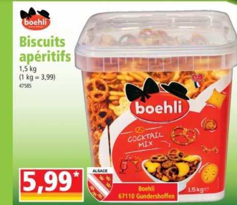 Promo Biscuits Apéritifs Boehli chez Norma - iCatalogue.fr
