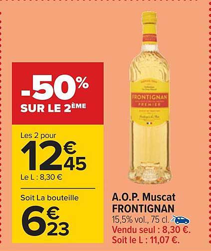 Promo Aop Muscat Frontignan chez Carrefour - iCatalogue.fr