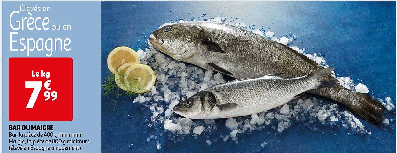 Promo Bar Ou Maigre chez Auchan - iCatalogue.fr