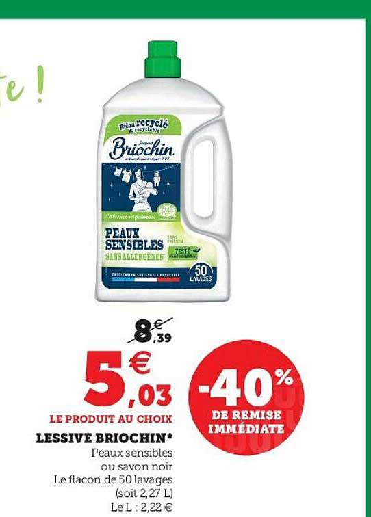 Promo Lessive Briochin chez Hyper U - iCatalogue.fr
