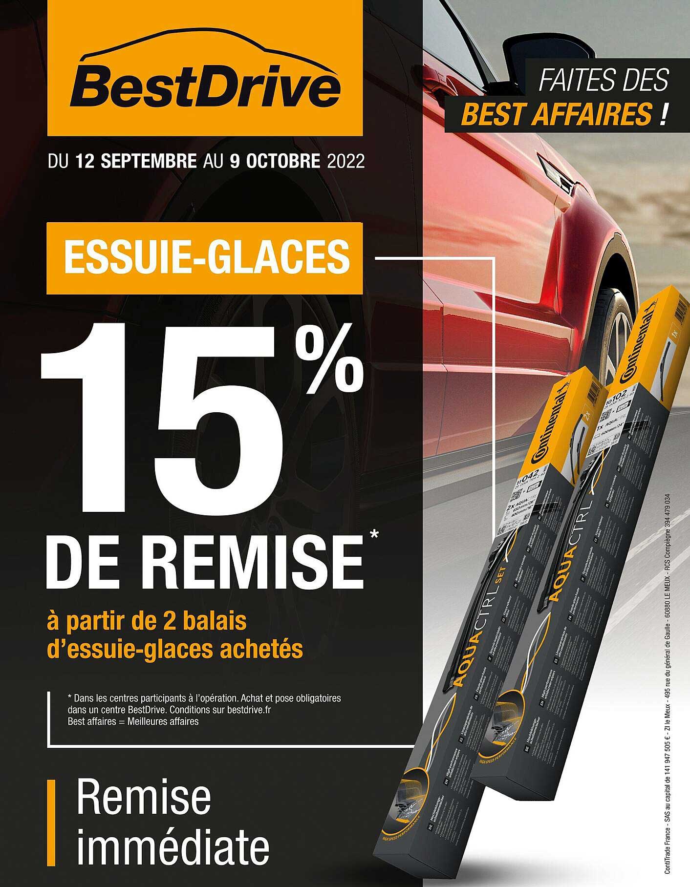 Promo Essuie-glaces Best Drive chez Bestdrive - iCatalogue.fr