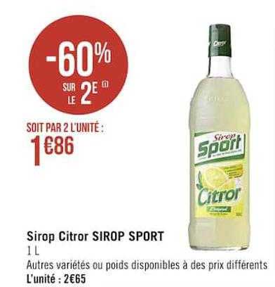 Promo Sirop Citror Sirop Sport chez Casino Supermarchés - iCatalogue.fr