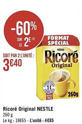Promo Ricoré Original Nestlé chez Casino Supermarchés - iCatalogue.fr