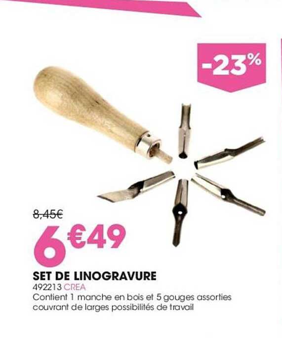Promo Set De Linogravure Créa chez Rougier&Plé - iCatalogue.fr