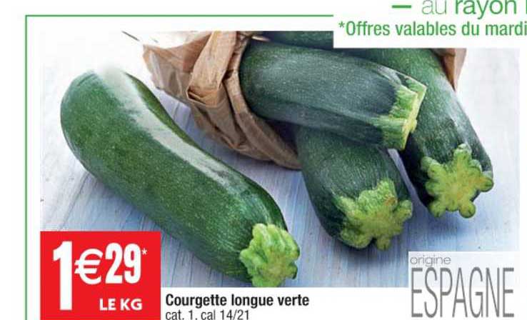 Offre Courgette Longue Verte chez Cora