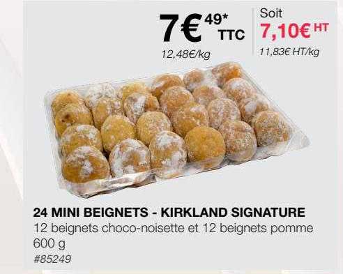 Promo 24 Mini Beignets - Kirkland Signature chez Costco - iCatalogue.fr