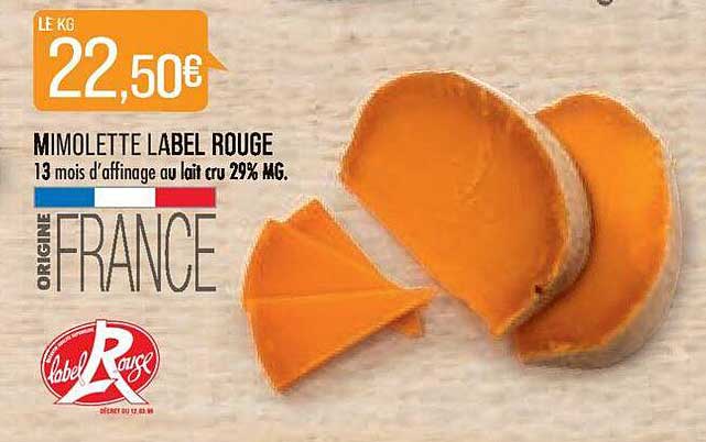 Promo Mimolette Label Rouge chez Match - iCatalogue.fr