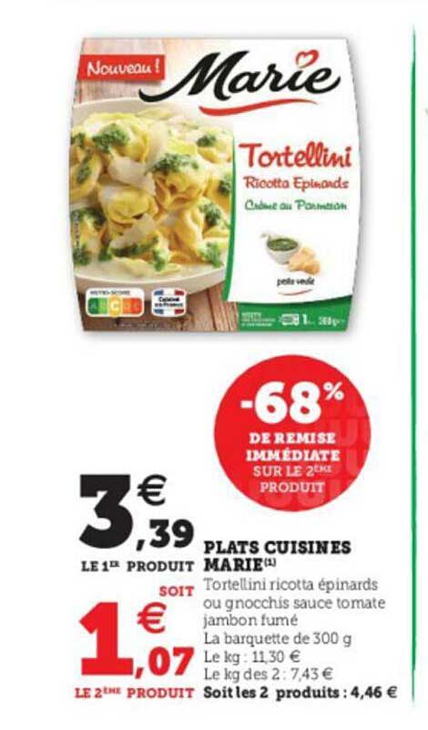 Promo Plats Cuisinés Marie chez Super U - iCatalogue.fr