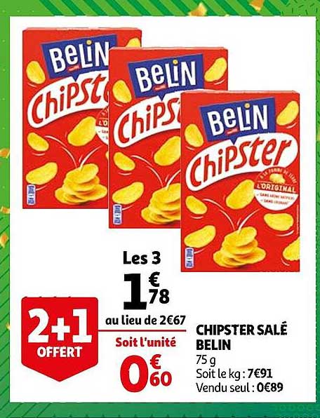 Offre Chipster L'original Belin chez Carrefour