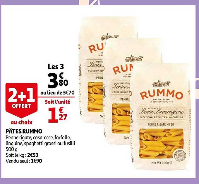 Offre Pâtes Rummo chez Auchan