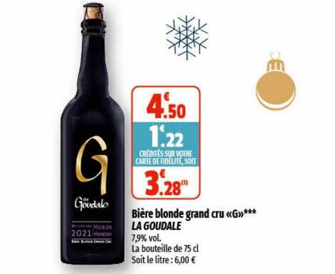 Promo Bière Blonde Grand Cru «g» La Goudale chez Coccimarket - iCatalogue.fr