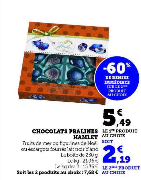 Promo Chocolats Pralinés Hamlet chez Hyper U - iCatalogue.fr