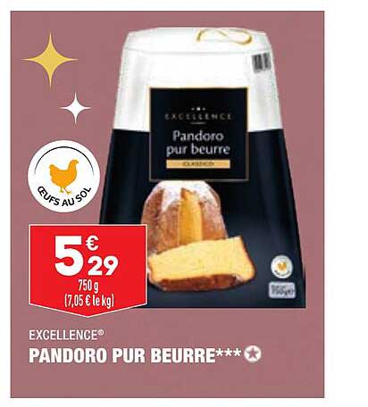 Promo Excellence Pandoro Pur Beurre chez Aldi - iCatalogue.fr