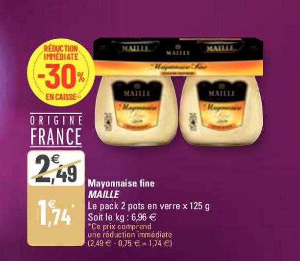 Offre Mayonnaise Fine Maille chez G20