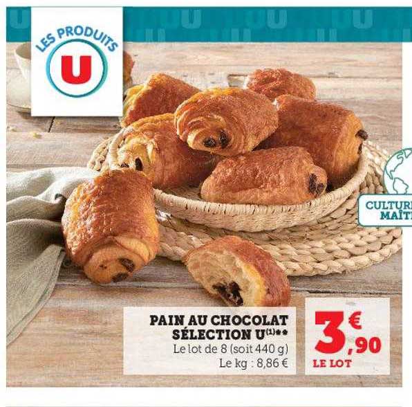 Promo Pain Au Chocolat Sélection U chez U Express - iCatalogue.fr