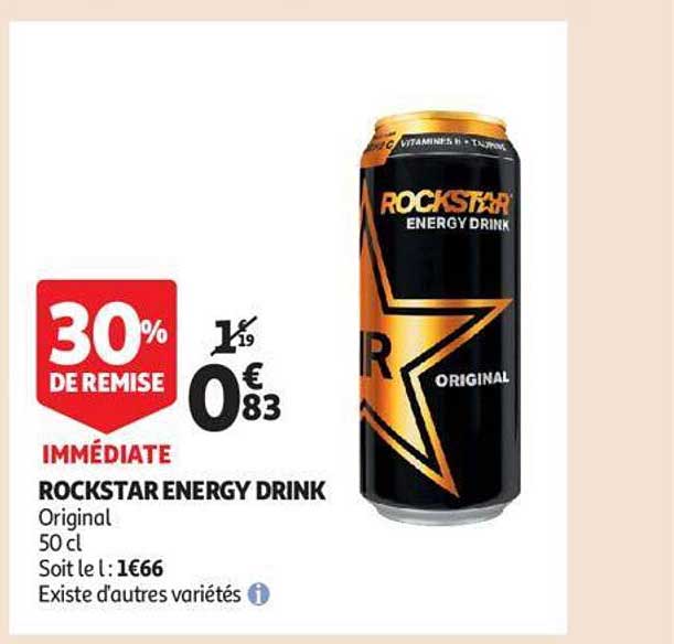 Promo Rockstar Energy Drink chez Auchan - iCatalogue.fr