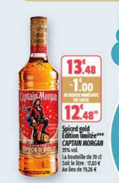 Promo Spiced Gold édition Limitée Captain Morgan chez Coccinelle ...