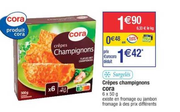 Promo Crêpes Champignons Cora chez Cora - iCatalogue.fr