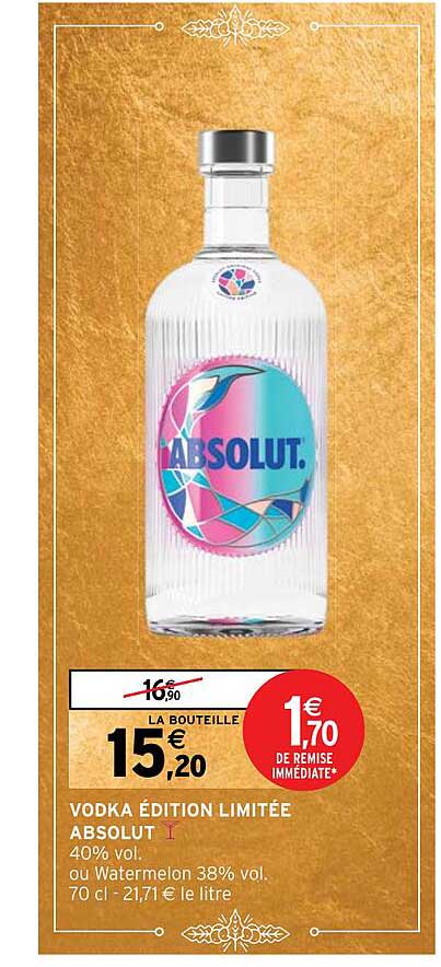 Promo Vodka édition Limitée Absolut chez Intermarché - iCatalogue.fr