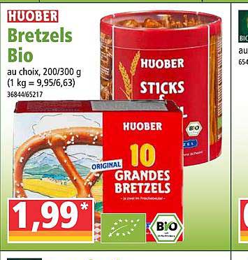 Offre Bretzels Bio Huober chez Norma
