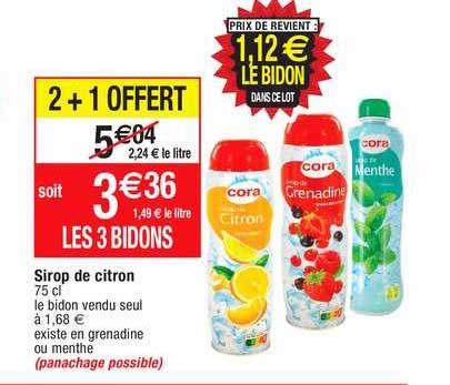 Promo Sirop De Citron chez Migros France - iCatalogue.fr