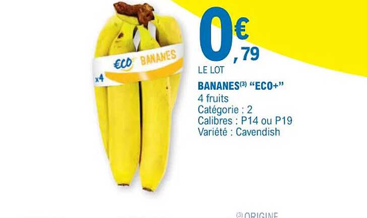 Promo Bananes "éco+" chez E.Leclerc - iCatalogue.fr