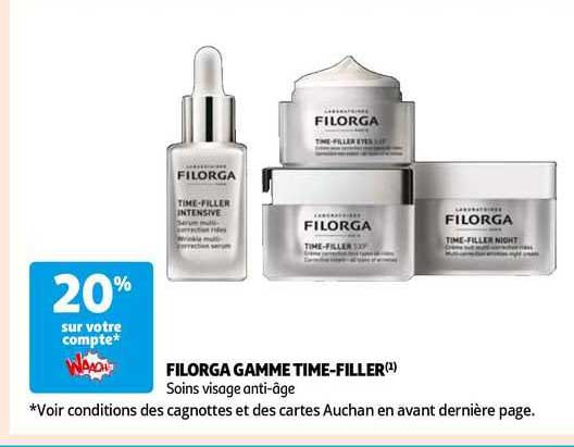 Promo Filorga Gamme Time-filler chez Auchan - iCatalogue.fr