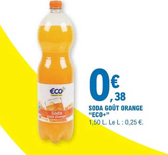 Promo Soda Goût Orange "éco+" chez E.Leclerc - iCatalogue.fr
