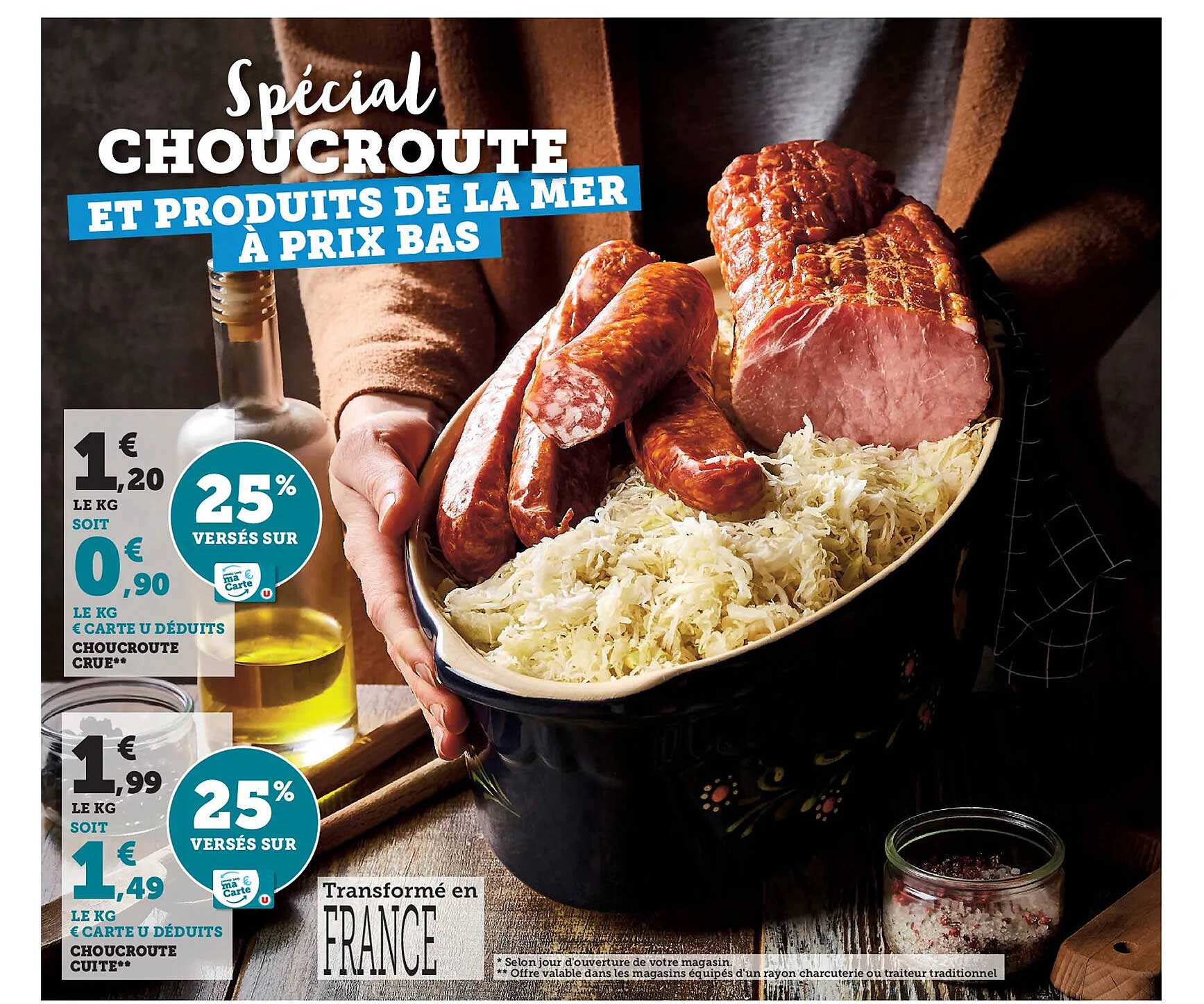 Promo Choucroute Crue, Choucroute Cuite chez Hyper U - iCatalogue.fr