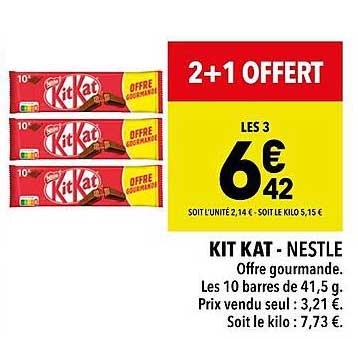 Promo Kit Kat - Nestlé chez Supeco - iCatalogue.fr