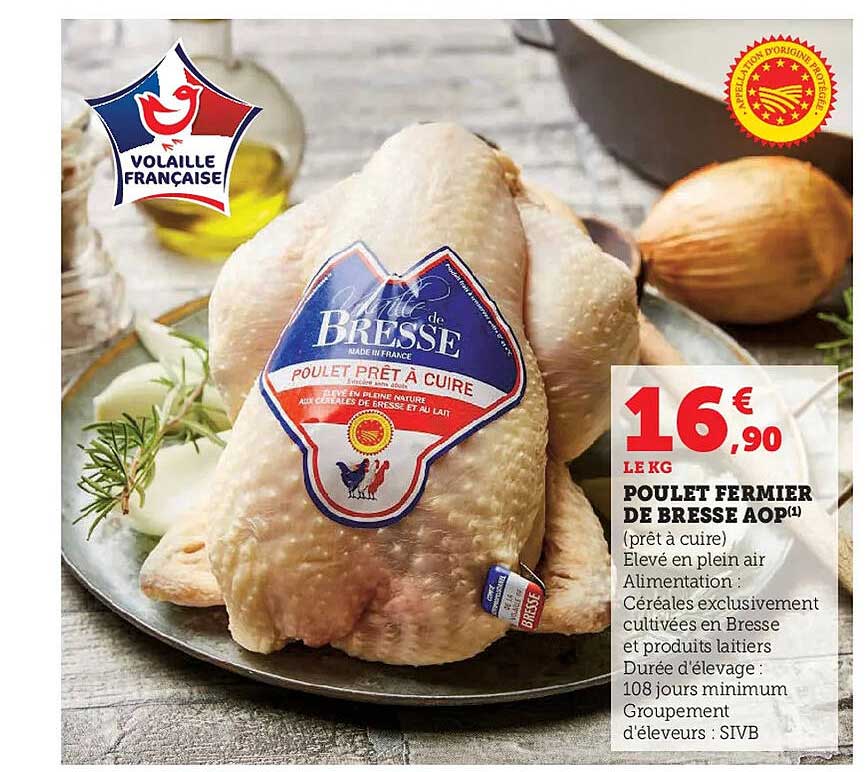 Promo Poulet Fermier De Bresse Aop chez Hyper U - iCatalogue.fr
