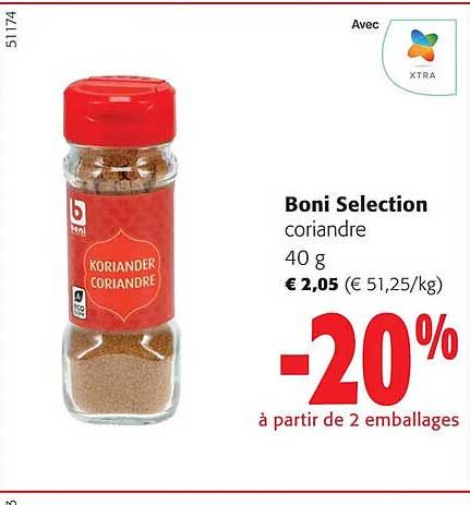 Promo Boni Selection Coriandre chez Colruyt - iCatalogue.fr
