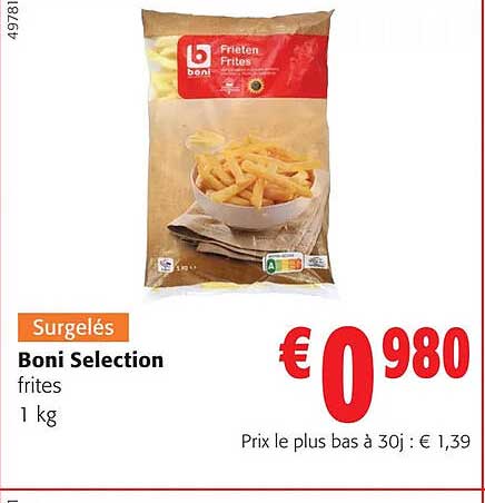 Promo Boni Selection Frites chez Colruyt - iCatalogue.fr