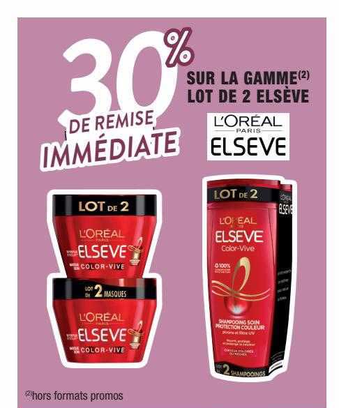 Promo La Gamme Lot De 2 Elsève L'oréal Paris chez Migros France ...