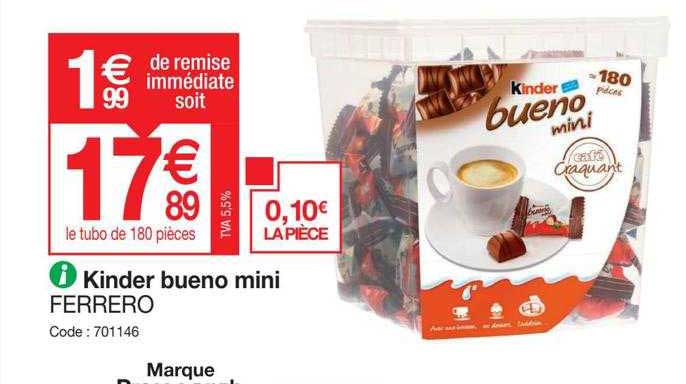 Promo Kinder Bueno Mini Ferrero chez Promocash - iCatalogue.fr