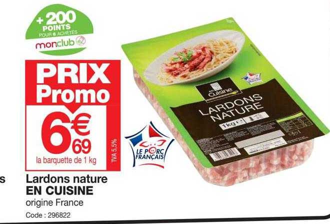 Promo Lardons Nature En Cuisine chez Promocash - iCatalogue.fr