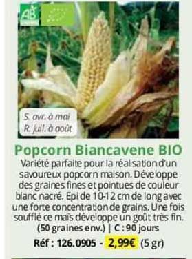 Promo Popcorn Biancavene Bio chez Magellan - iCatalogue.fr