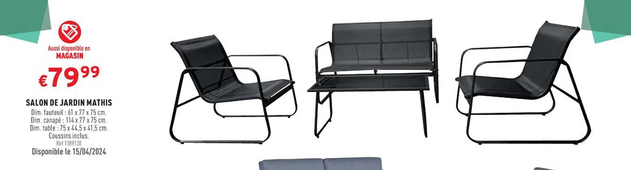 Promo Salon De Jardin Mathis chez Trafic - iCatalogue.fr