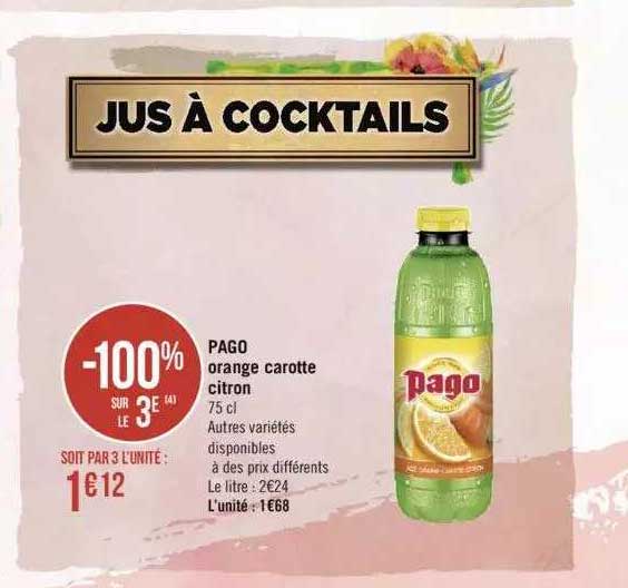 Promo Pago Orange Carotte Citron chez Spar - iCatalogue.fr