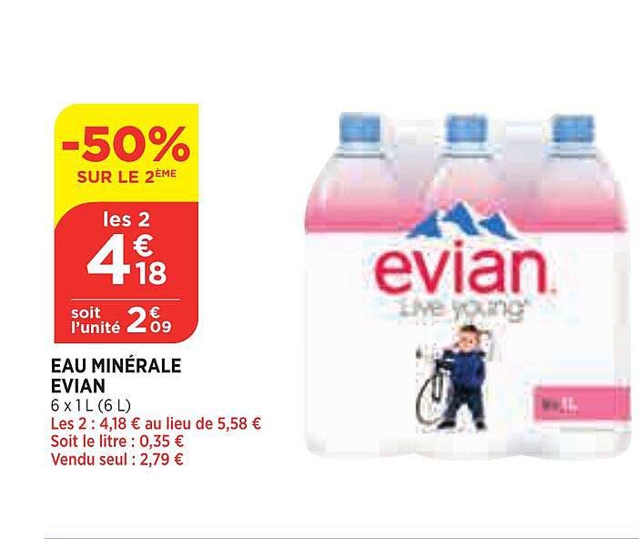Promo Eau Minérale Evian chez Maximarché - iCatalogue.fr