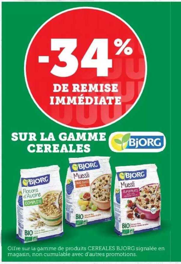 Offre Céréales Bjorg chez Match