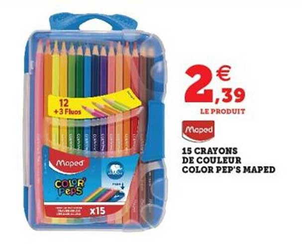 Promo 12 Crayons De Couleur Color Pep's Maped chez Hyper U - iCatalogue.fr