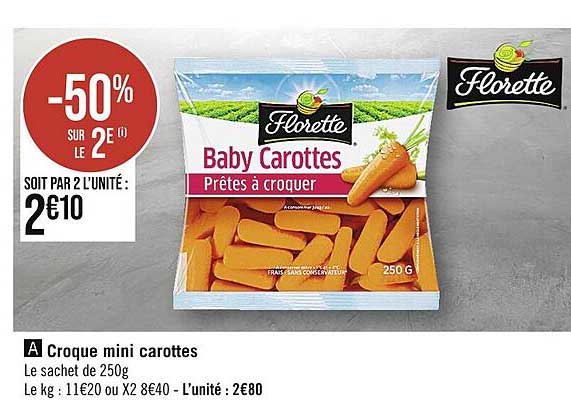 Promo Croque Mini Carottes Florette chez Casino Supermarchés ...