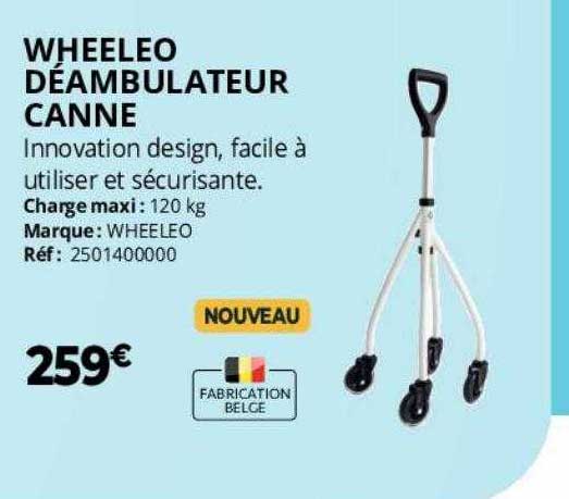Promo Wheeleo Déambulateur Canne chez Distri Club Médical - iCatalogue.fr