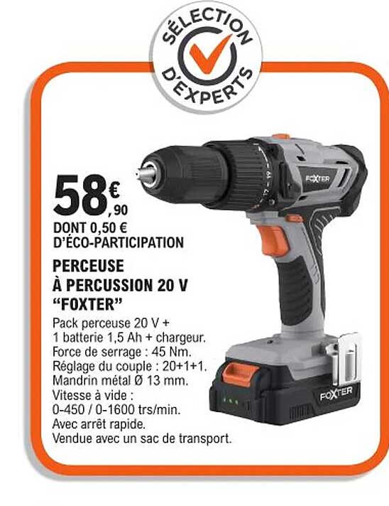 Promo Batteries Foxter chez E.Leclerc Brico - iCatalogue.fr