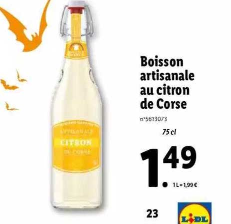 Promo Boisson Artisanale Au Citron De Corse chez Lidl - iCatalogue.fr
